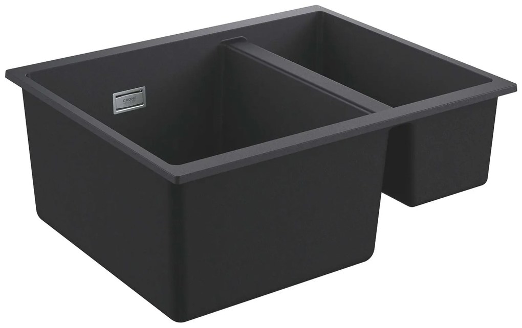 Grohe - Kompozitní dřez K500 s odtokem, 56x46 cm, granitová černá 31648AP0
