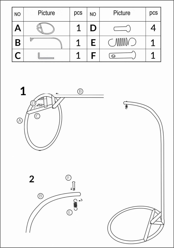 Stojan na závěsné houpací křeslo CLASSY 2