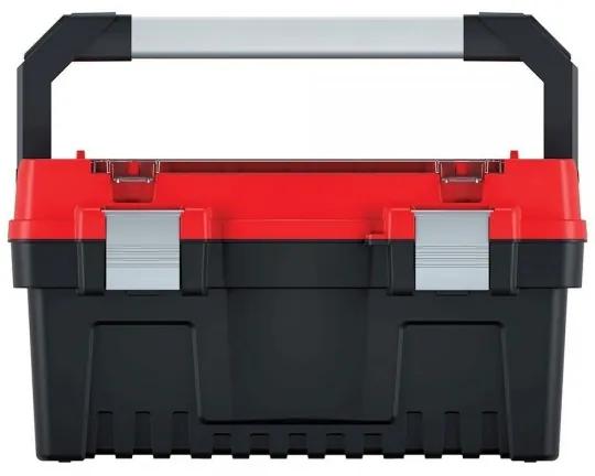 Kufr na nářadí s alu držadlem a zámky 47,6 × 26 × 25,6 cm, krabičky