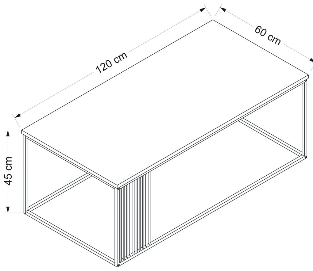 DAFNES široký konferenční stolek, dub