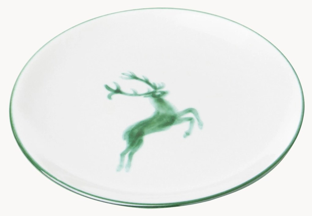 Ručně vyrobený dezertní talíř Cup Green Deer