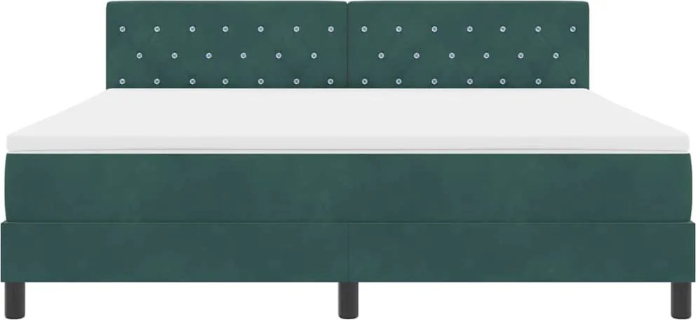 Postel s boxspringem s matrací Tmavě zelená 180 x 200 cm samet 3339125