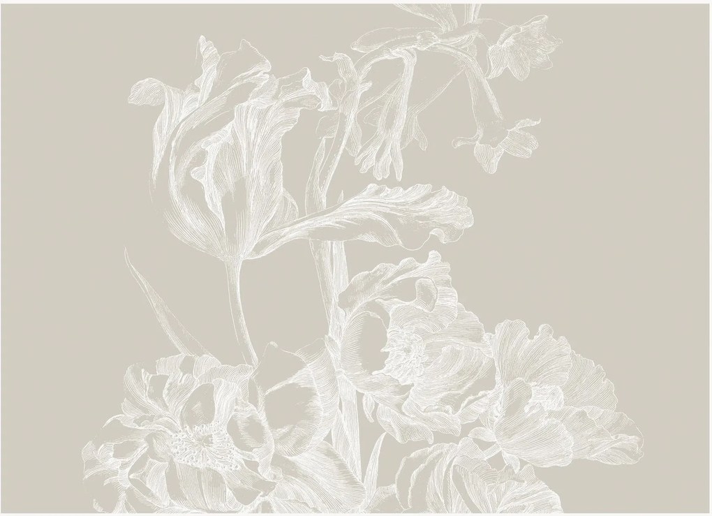 Tapeta Engraved Flowers