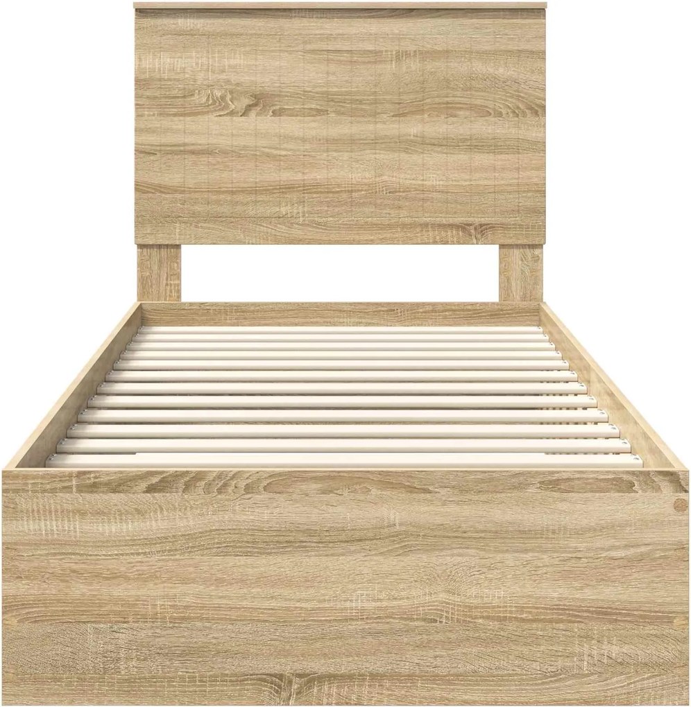 Rám postele se zásuvkou Sonoma dub 90 x 200 cm Kompozitní dřevo 3411352