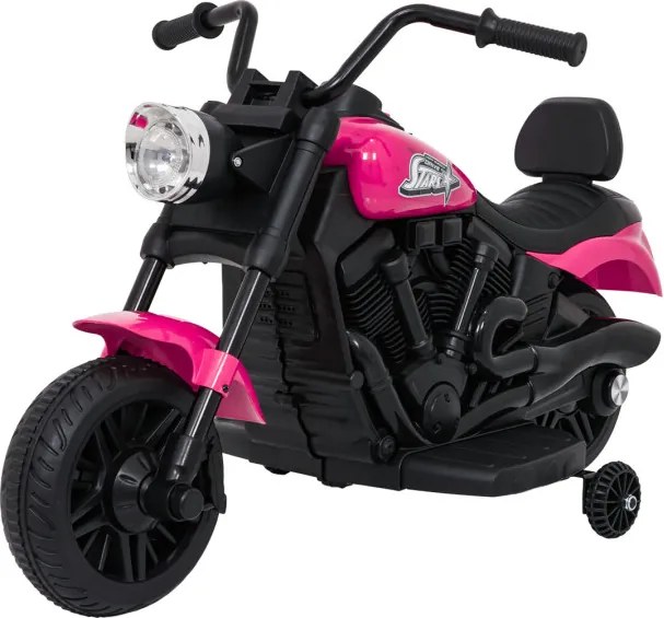 Elektrická motorka STAR růžová