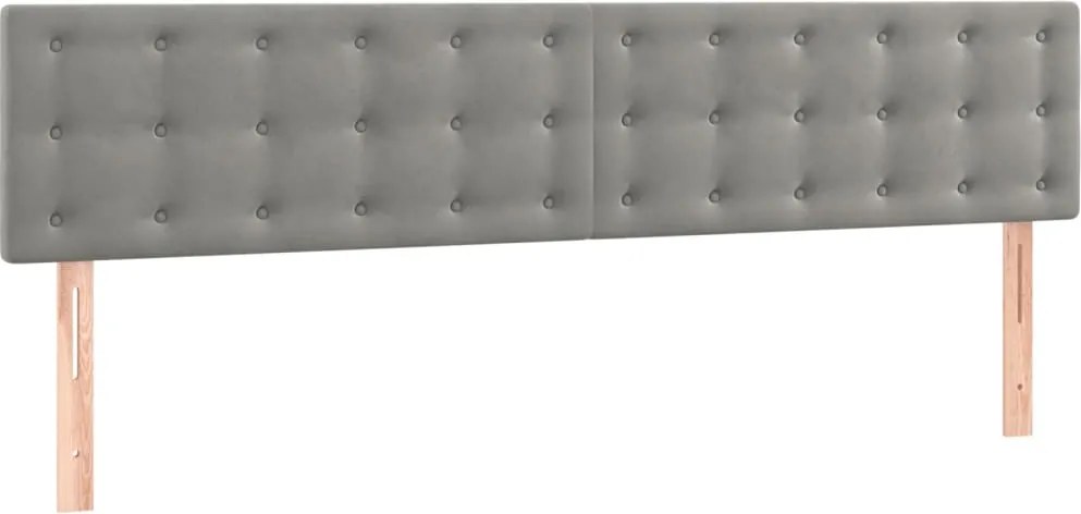 Box spring postel s matrací světle šedá 180x200 cm samet 3141557