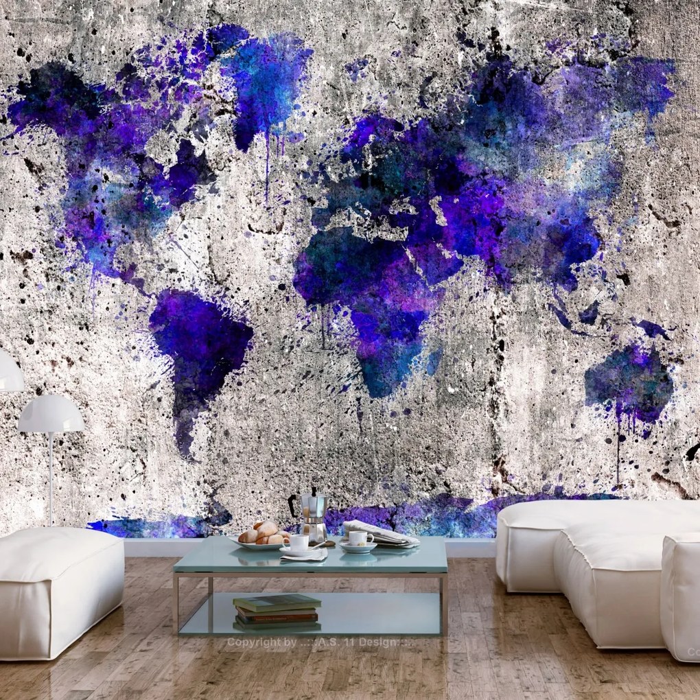 Fototapeta - World Map: Ink Blots