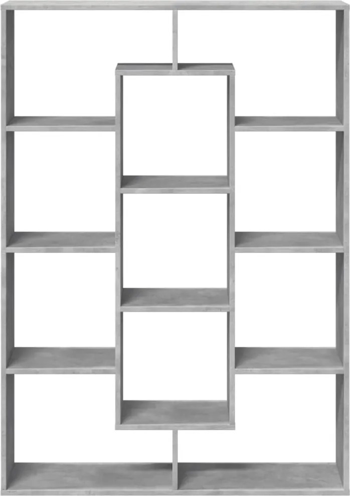 Knihovna betonově šedá 102 x 29 x 143 cm kompozitní dřevo 3310301