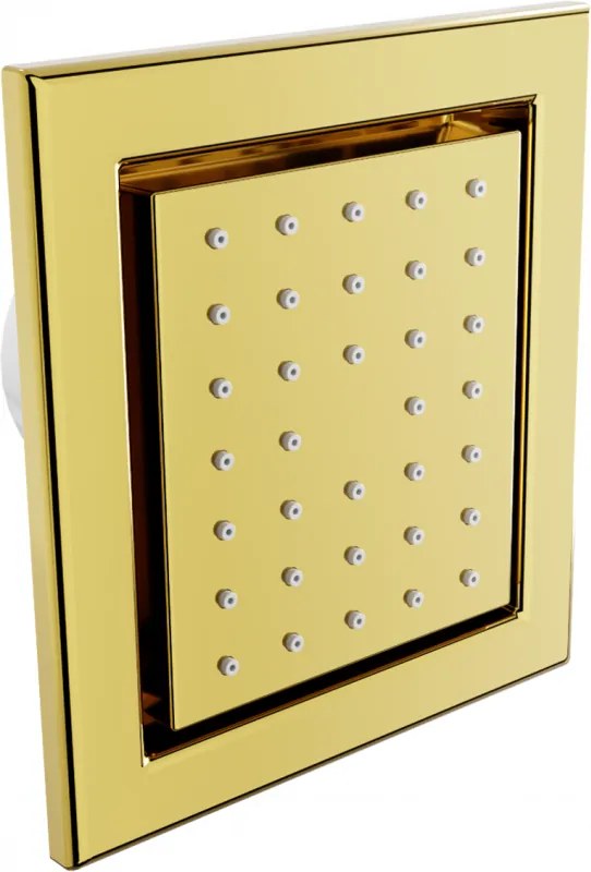 Mexen - podmítková sprchová tryska, čtvercová, 130x120 mm, zlatá, 79365-50