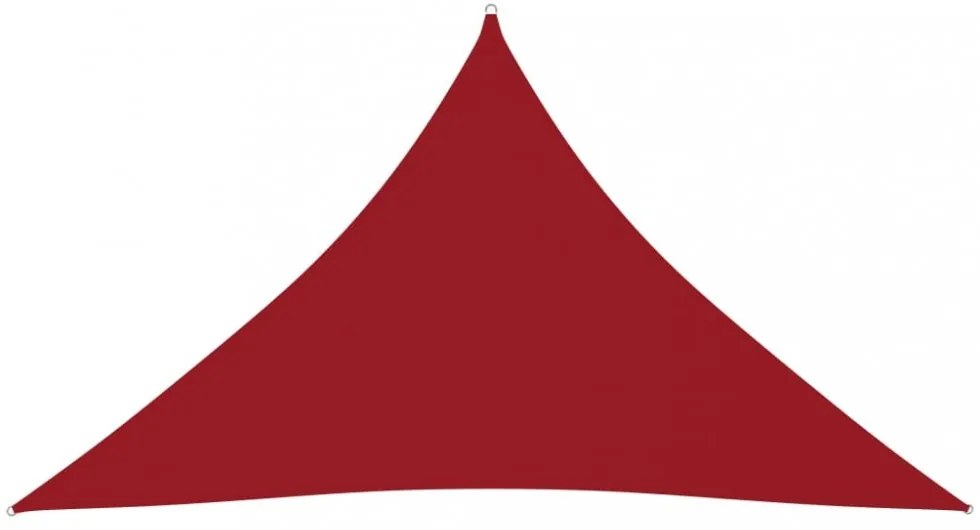 Stínící plachta trojúhelníková 5 x 5 x 6 m oxfordská látka Dekorhome Červená