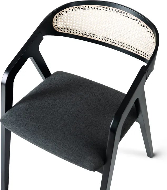 Murdia Jídelní židle FRAME CANE buk černá