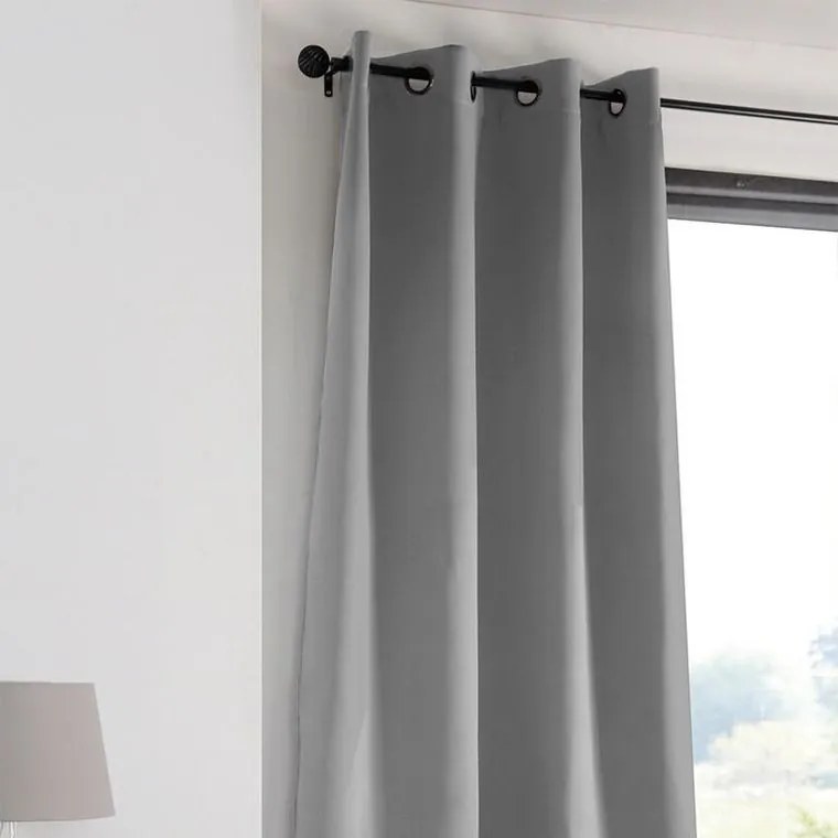 Zatemňovací závěs blackout NOTTE šedý 135 x 250 cm sada 2 ks