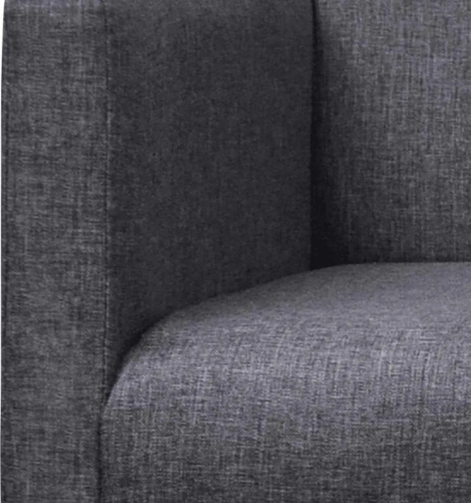 Lavice s polstrovanou poduškou textil kaučukovník tmavě šedá 241664
