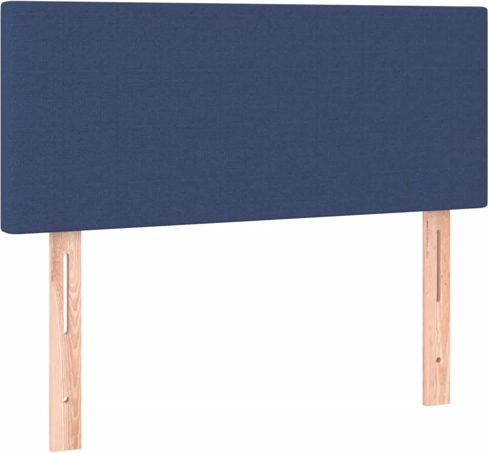 Box spring postel s matrací modrá 90x190 cm textil 3140423