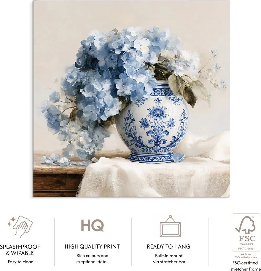 Tištěný obraz na plátně 60x60 cm Porcelain Vase – Styler