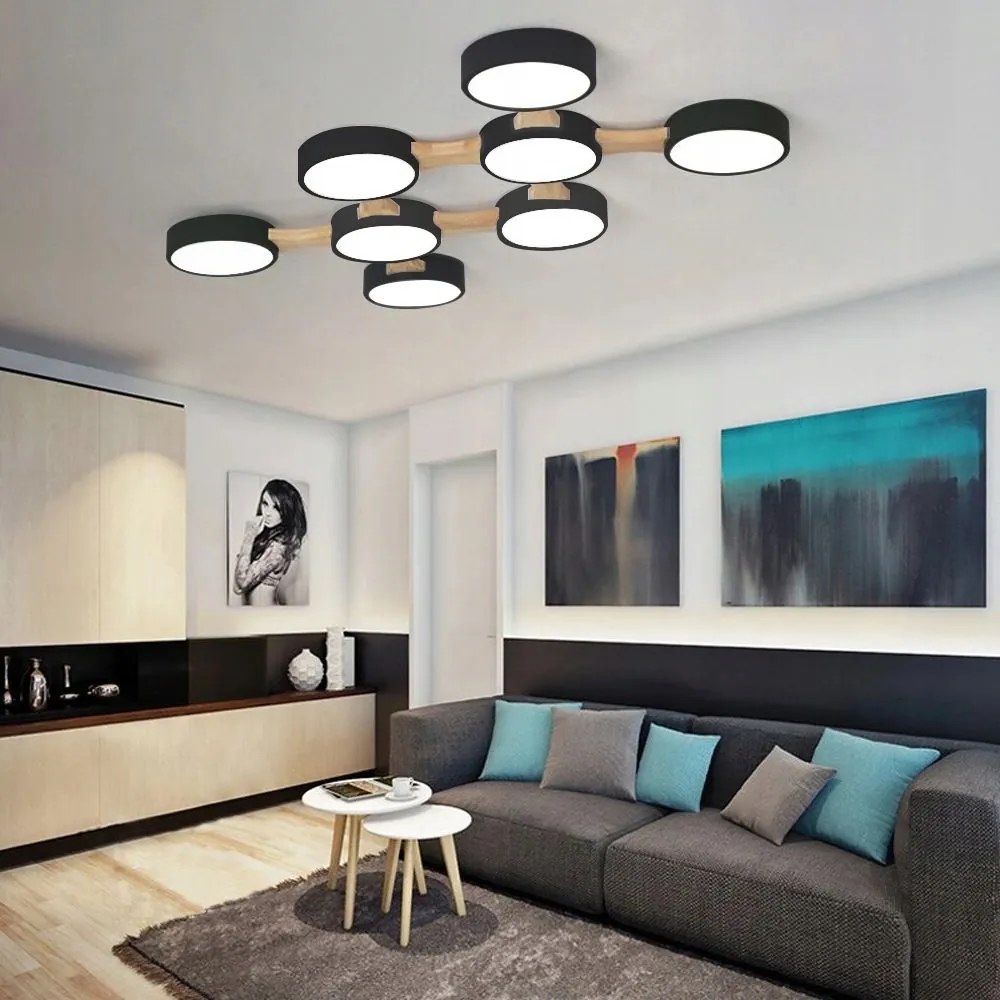 Toolight - LED stropní svítidlo APP210-3CPR, černá-hnědá, OSW-08467