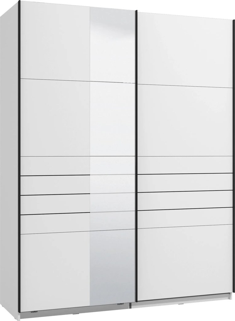 XXXLutz SKŘÍŇ S POSOUVACÍMI DVEŘMI, bílá, 145,5/217,5/60 cm Xora - Šatní skříně - 000834015312