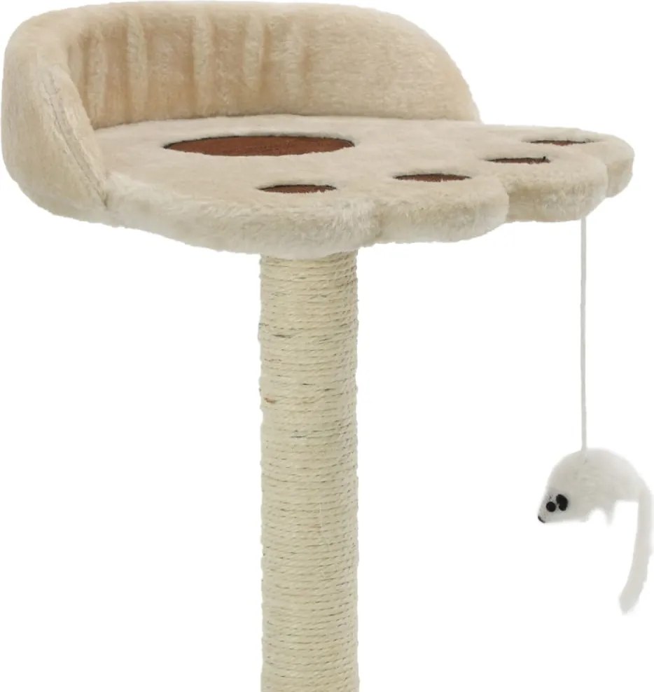 Škrabadlo pro kočky sisalové sloupky 40 cm béžové a hnědé 170542