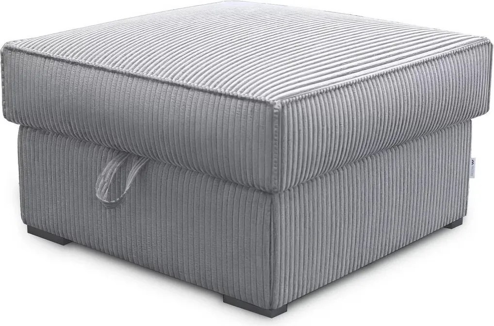 Taburet SMART COSARO XL s úložným prostorem 71x71 cm, světle šedý