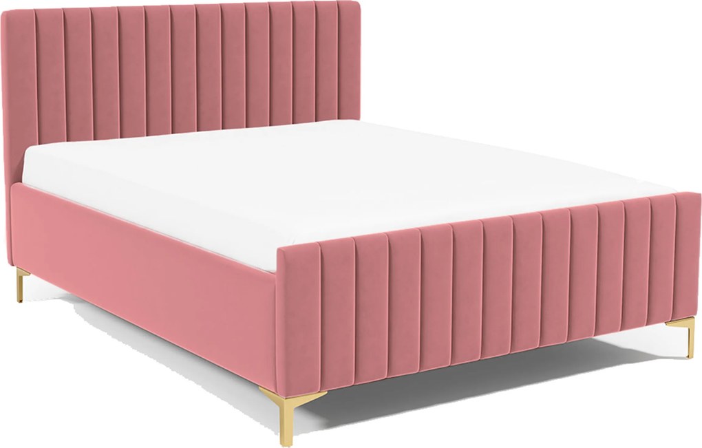 Eka Čalouněná postel SUTRA+ 140x200 cm Barva látky Trinity: Tmavě zelená (Trinity 2328), Úložný prostor: S kovovým rámem úložného prostoru