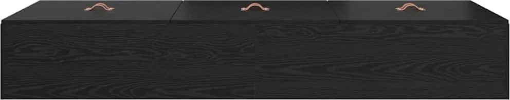Rám postele s úložným prostorem se dveřmi Černý dub 90 x 190 cm 3335406
