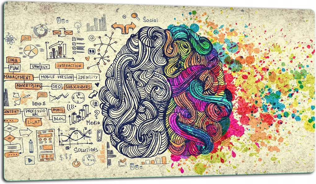 Skleněná Deska Na Krájení 52x30 Abstrakce Tvrzené Sklo 7v1