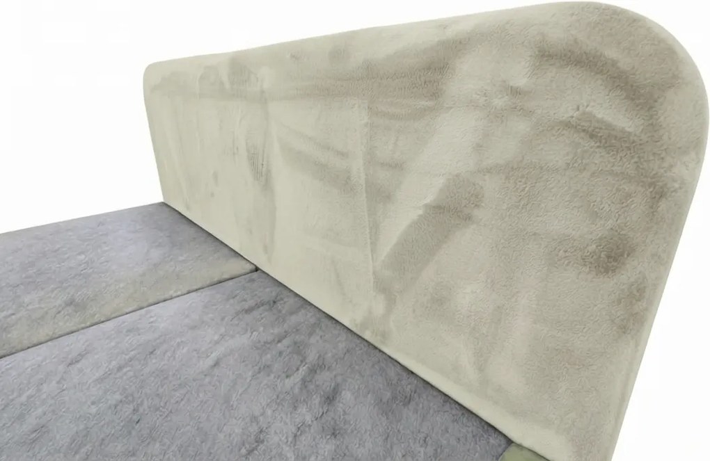 Čalouněná postel boxspring FORENA 180x200 cm krémová Matrace: Matrace Bonell pružinová
