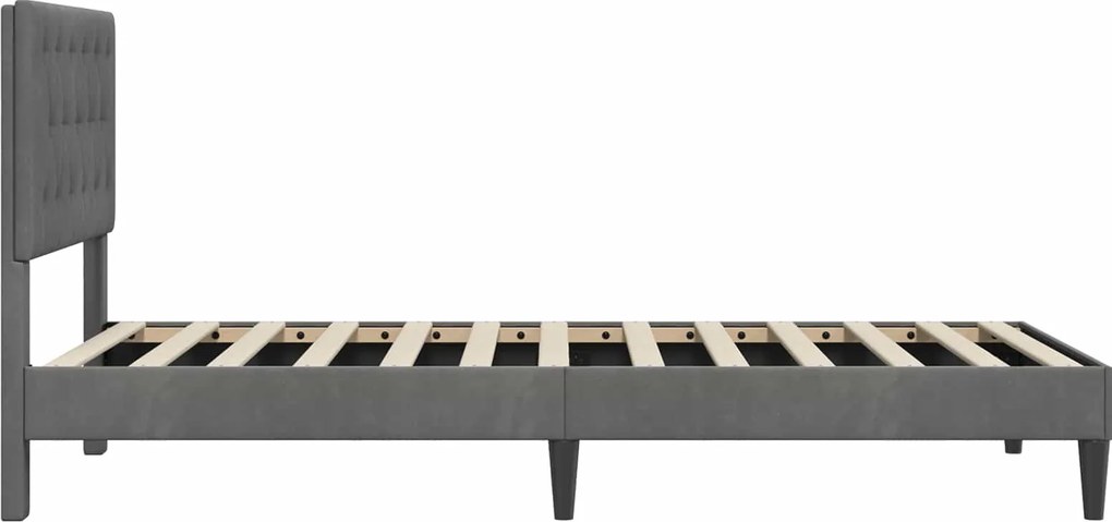 Rám postele s čelo Tmavě šedá 90 x 190 cm Samet 3414676
