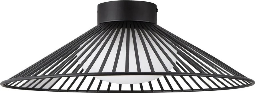 Matně černé kovové LED stropní svítidlo se skleněným stínidlem Brume – Nova Luce