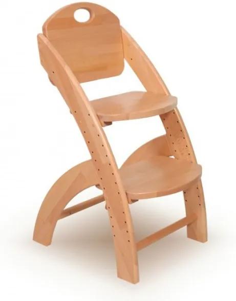 Dřevěná dětská rostoucí židle KLÁRA č.407/1/BC-KLASIC, masiv buk DOMESTAV |  BIANO