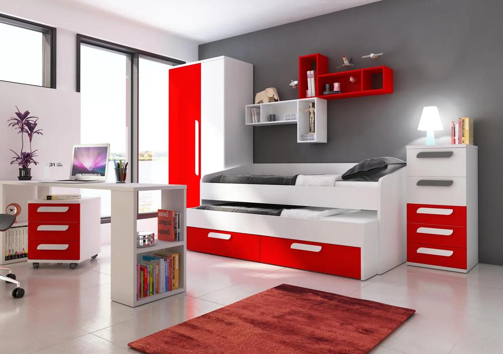 Aldo Dětská postel s přistýlkou B red - limitovaná edice