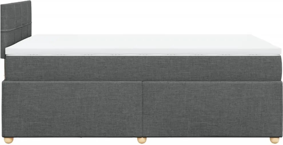 Box spring postel s matrací tmavě šedá 120x190 cm textil 3286620