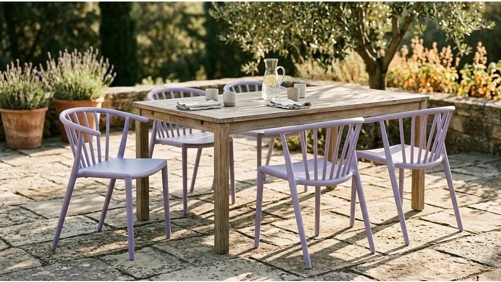 Plastová zahradní židle v levandulové barvě Capri – Bonami Essentials