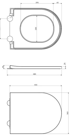 OMNIRES TAMPADEBP - Záchodové prkénko SoftClose TAMPA duroplast/lesklá bílá