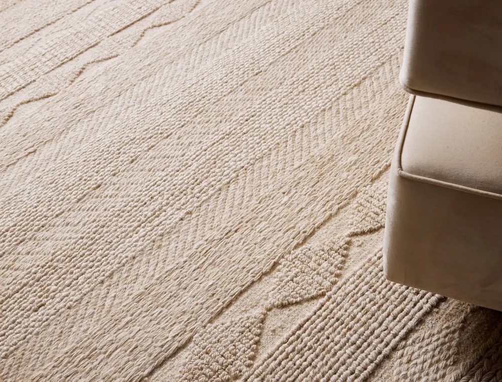 Diamond Carpets India, Ručně vázaný kusový koberec Grandeur DESP P54/2 Dune White, 240x300, béžová, chodba / předsíň