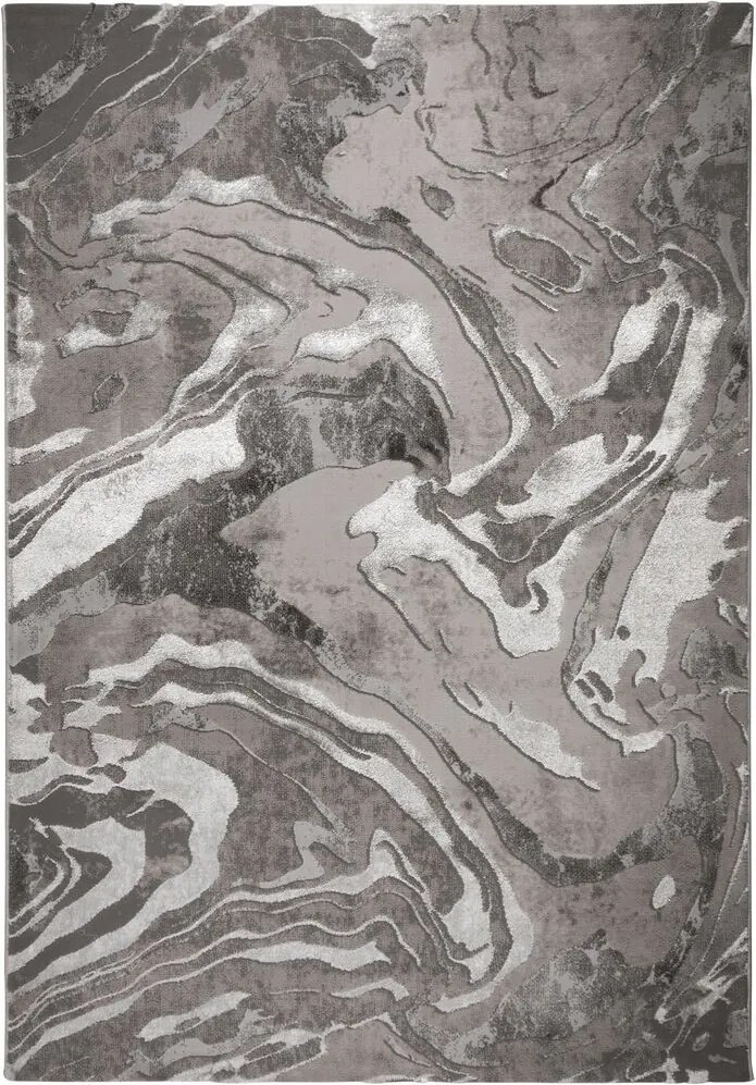 Kusový koberec Eris Marbled Silver, 240x340, šedá, kancelária, Flair Rugs