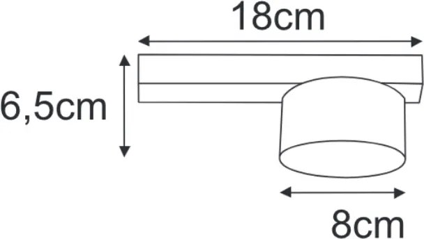 Světla a lustry REDO GROUP Moderní stropní svítidlo CRUZ K-5530 1×GX53/černá barva/18 cm
