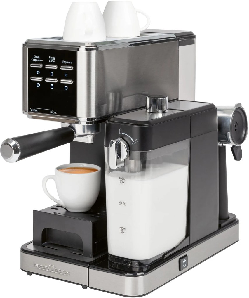 Proficook es-ka 1266 espresso 2v1, 20 barů