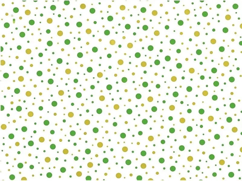 Goldea pvc ubrusovina - vzor zelené puntíky - metráž š. 130 cm 130 cm