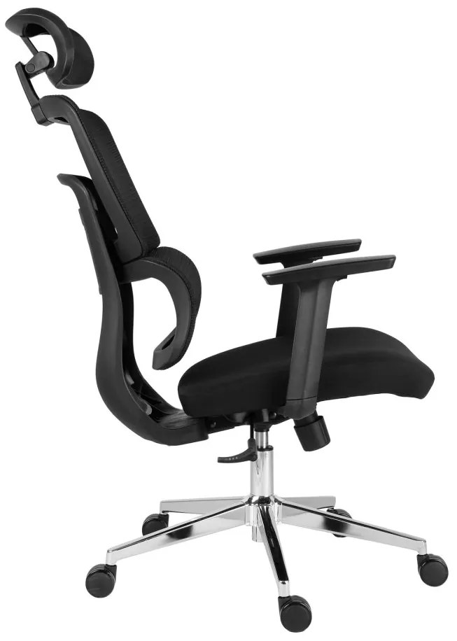 Ergonomická kancelářská židle ERGODO KENDOR - černá síťovina / nosnost 150 kg