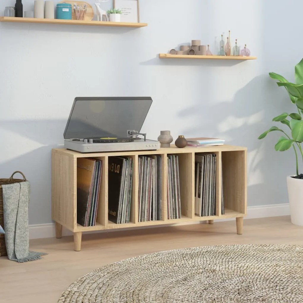 Skříňka Na Lp Desky Dub Sonoma 100X38X48 Cm Kompozitní Dřevo