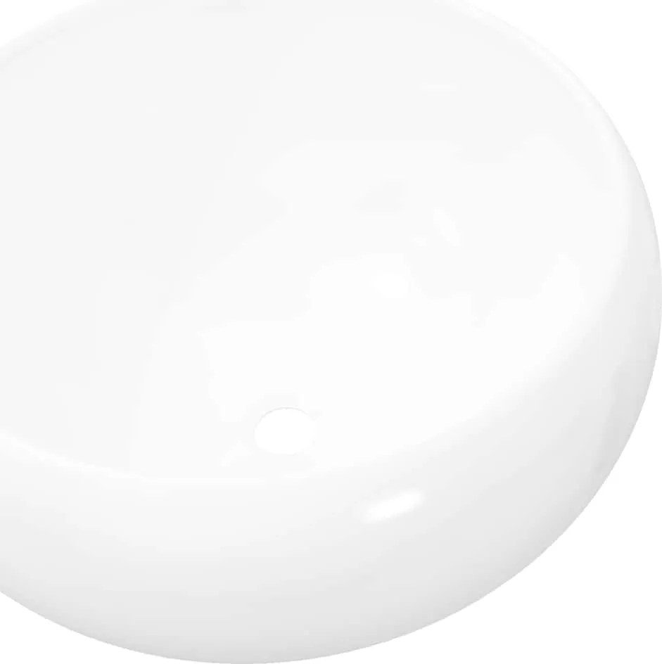 Umyvadlo kulaté keramické bílé 40 x 15 cm 142340