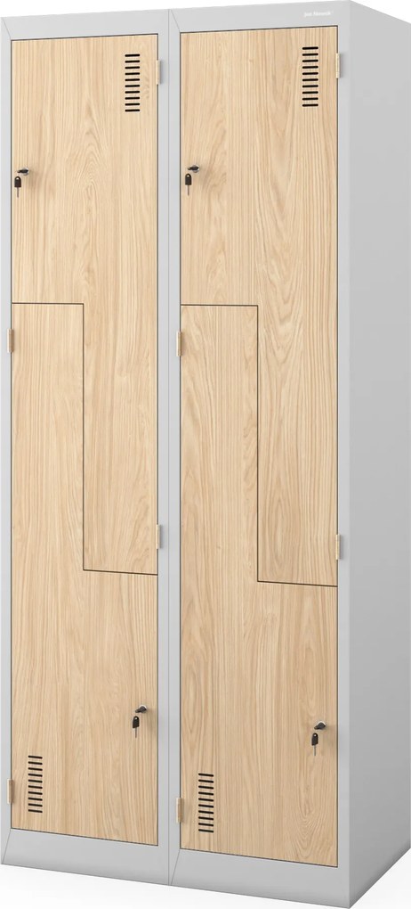 Šatní skříň typu L šedá / dub sonoma: Eco Design JULIA, 800 x 1850 x 450 mm