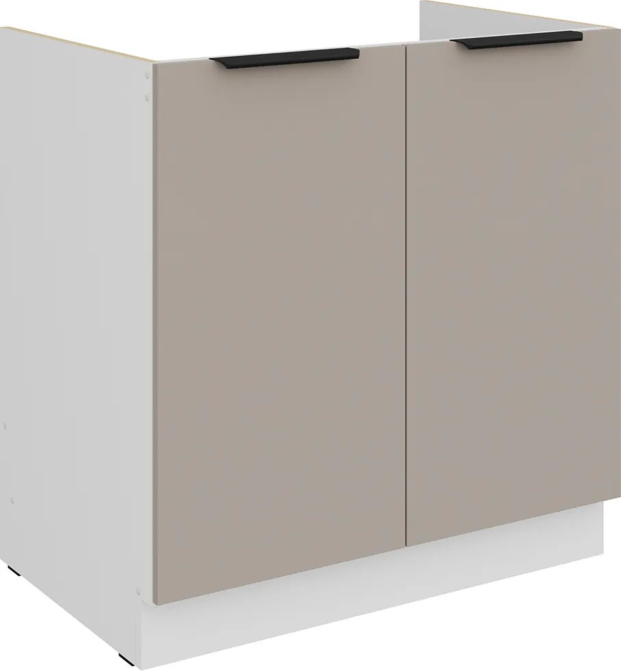 Kuchyňská linka ARIA lb | 270x230 cm | ANTI FINGERPRINT povrch | UNI dvířka | bílá/béžová