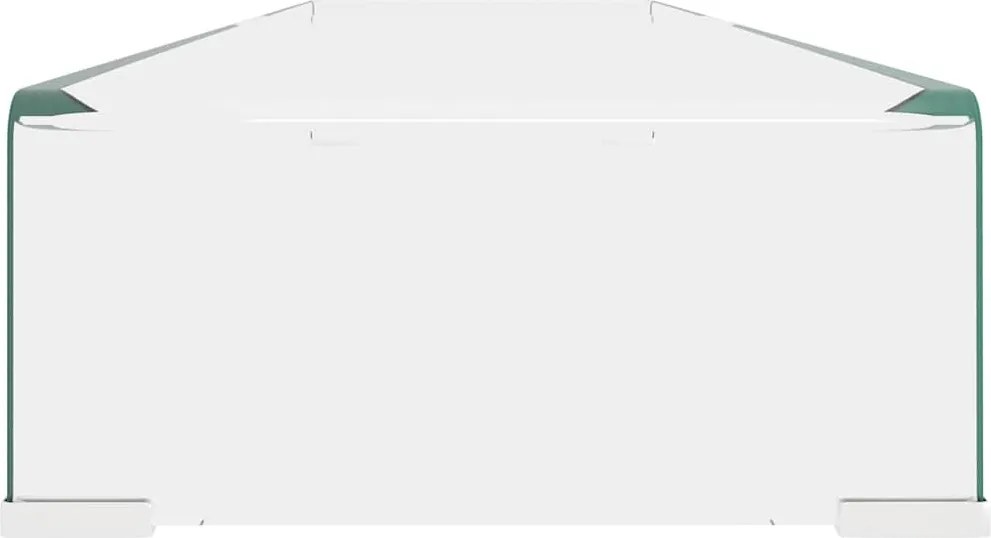 TV stolek / podstavec na monitor čiré sklo 120x30x13 cm 244133