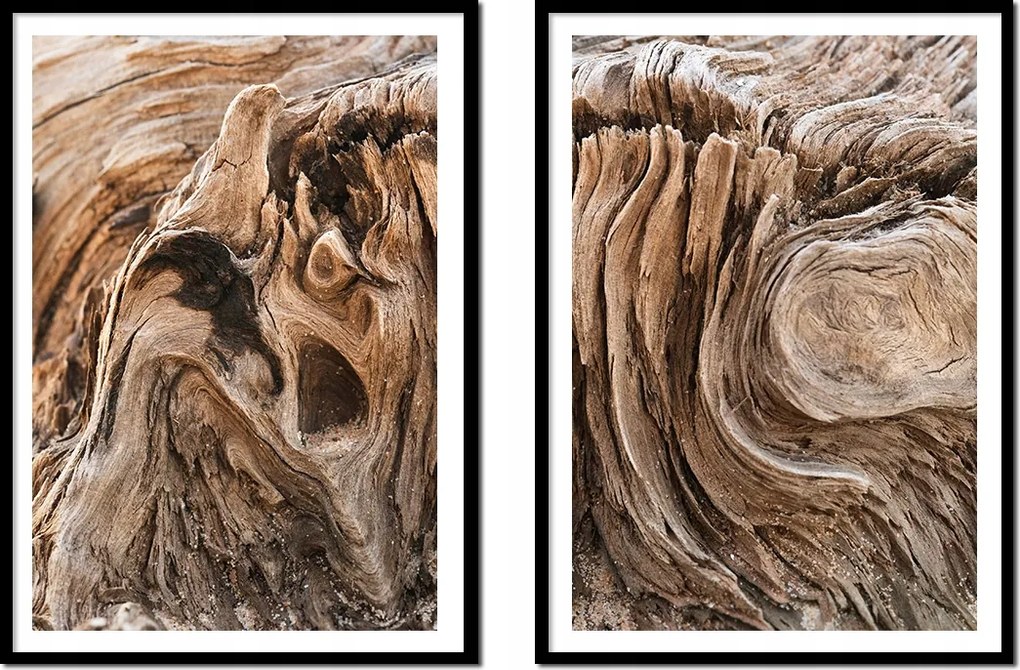 Obraz Plakáty V Rámu 53x73 cm Diptych Sada 2 obrazů Abstrakt Boho P2172