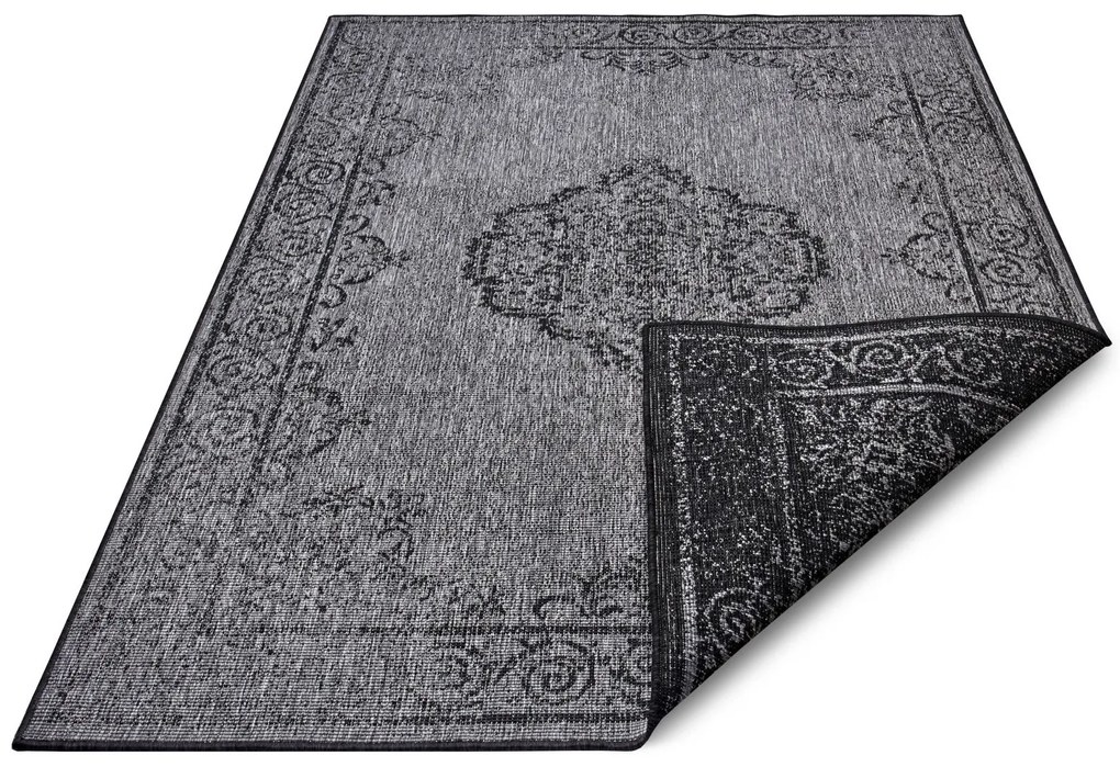 NORTHRUGS - Hanse Home koberce Kusový koberec Twin Supreme 105424 Cebu Night Silver – na ven i na doma - 120x170 cm