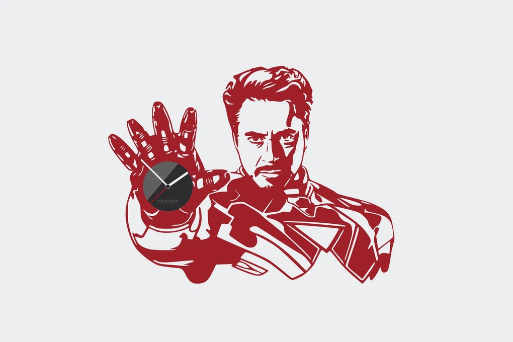 Clocker Nalepovací hodiny Iron man Barva ciferníku: Černá