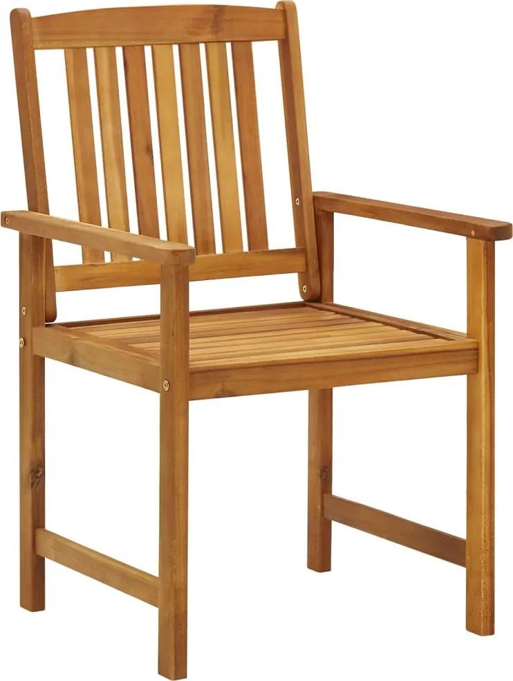 vidaXL Zahradní židle s poduškami 8 ks masivní akáciové dřevo [3078172] Barva: Jasně zelená