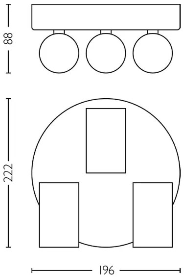Philips - Koupelnové bodové svítidlo IDRIS 3xGU10/5W/230V IP44 černá